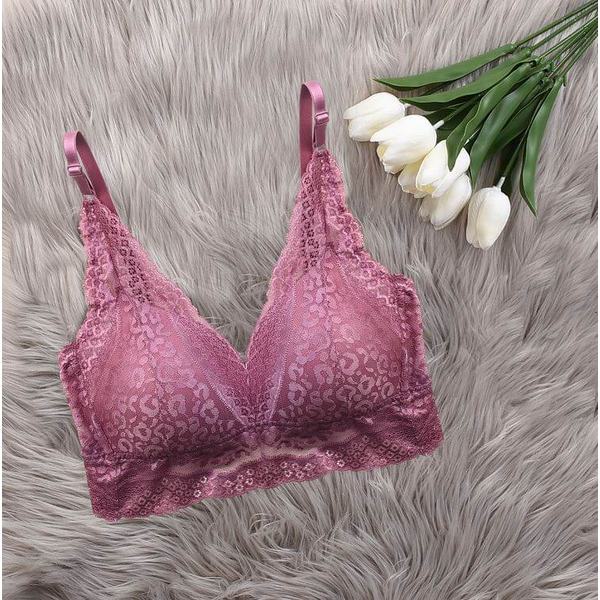 Dantelli Bralet Gül Kurusu 80 Beden - Cepte Şok